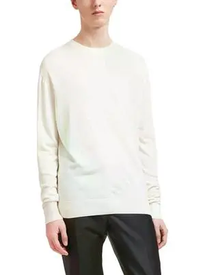AIEZEN Crew-neck Knitted Sweater - White