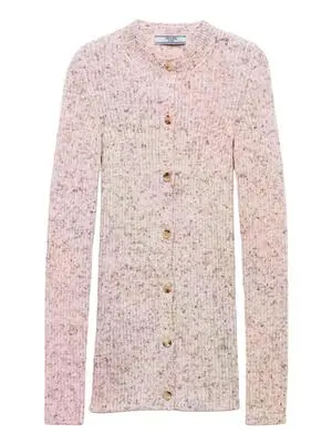 Prada Rib-knit Cardigan - Pink