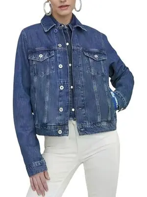 Karl Lagerfeld Logo-patch Denim Jacket - Blue