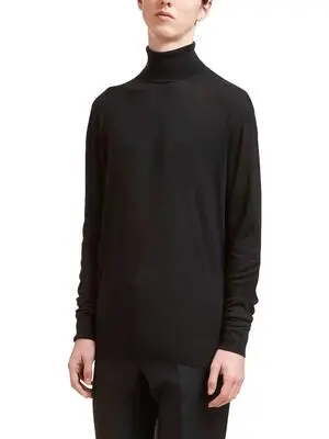 AIEZEN Turtleneck Knitted Sweater - Black