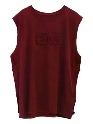 MAISON MARGIELA Cotton Sleeveless Top - Red