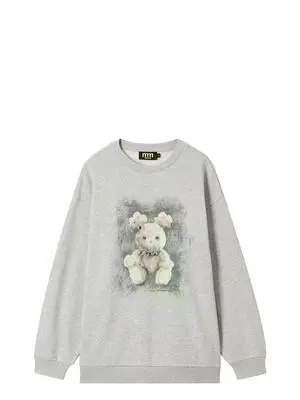 MINI CREAM Teddy-print Sweatshirt - Grey