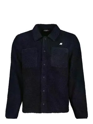 K-WAY Sherpa Button-fastening Shirt Jacket - Blue