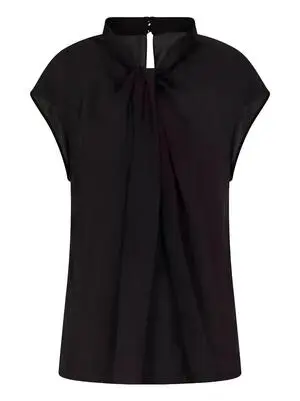 Giorgio Armani Knot Detailing Top - Black