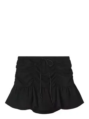 B+AB Ruffle Hem Mini Skirt - Black