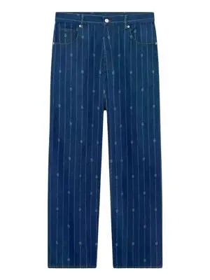 Drole De Monsieur Pinstriped Jeans - Blue