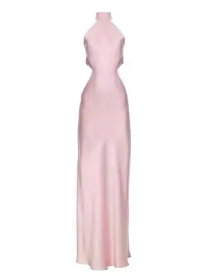 IL VOLO Amina High-neck Cut-out Dress - Pink