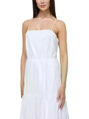 IVY OAK Tiered Spaghetti-strap Dress - White