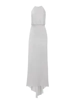 IL VOLO Jewel Halter-neck Gown - Grey