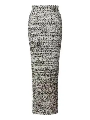 Alberta Ferretti Textured Midi Skirt - Black