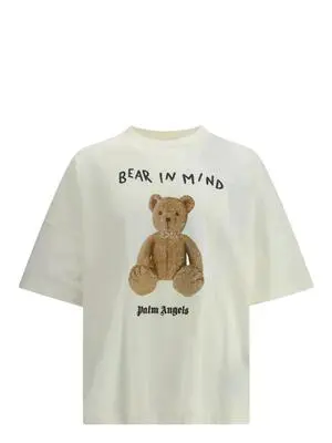 Palm Angels Teddy Bear Print Cotton T-shirt - White