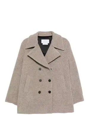 Harris Wharf London Double-breasted Coat - Neutrals