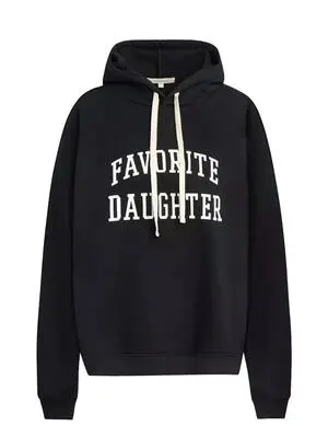 FAVORITE DAUGHTER Graphic Print Hoodie - Black