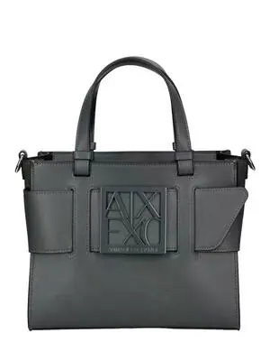 Armani Exchange Logo-plaque Tote Bag - Grey