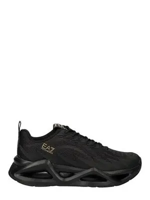 Emporio Armani Logo Detail Sneakers - Black