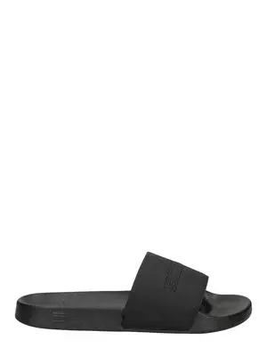 Tommy Hilfiger Logo Embossed Slides - Black