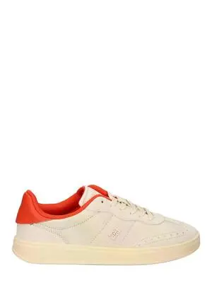 Tommy Hilfiger Heritage Perforated Leather Sneakers - Neutrals