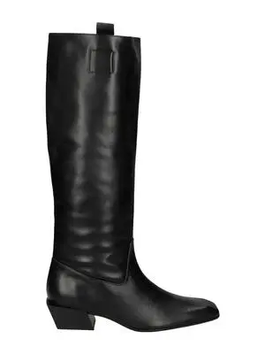 RAS Knee-high Square-toe Boots - Black