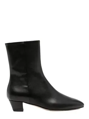 AeydĒ Leather Pointed-toe Ankle Boots - Black