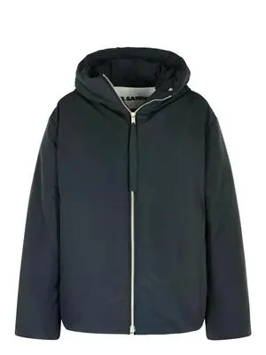 JIL SANDER Fixed-hood Puffer Jacket - Black