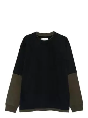 Sacai Two-tone T-shirt - Black