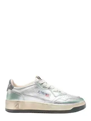 AUTRY Panelled Low Top Sneakers - Silver