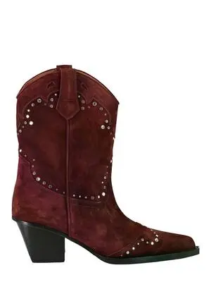 Paris Texas 60mm Janice Studded Boots - Brown