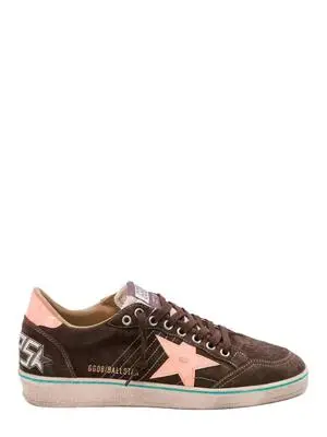 GOLDEN GOOSE Star-applique Suede Sneakers - Brown