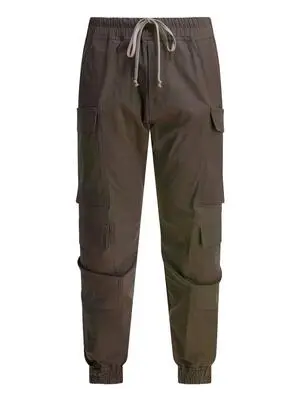 Rick Owens Cargo-Pocket Drawstring Trousers Brown