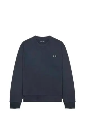 Fred Perry Crew-neck Long-sleeve Sweatshirt - Blue