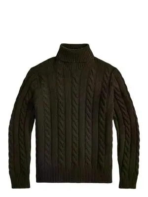 Ralph Lauren Cable-knit Turtleneck Sweater - Green