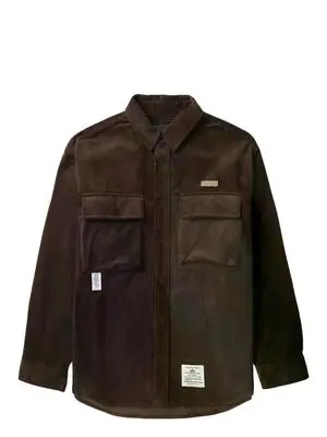 Alpha Industries Logo-patch Corduroy Shirt - Brown