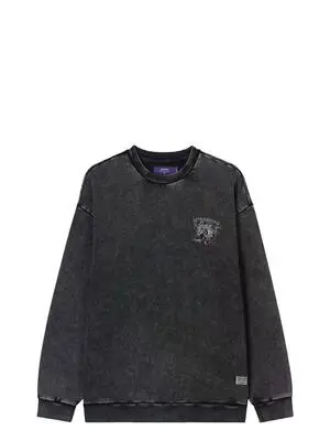 AFTERMATHS Embroidered Sweatshirt - Black