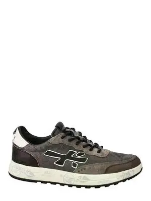 Premiata Nous 7725 Suede-panel Sneakers - Brown