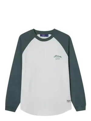 AFTERMATHS Raglan-sleeve Long-sleeve T-shirt - White