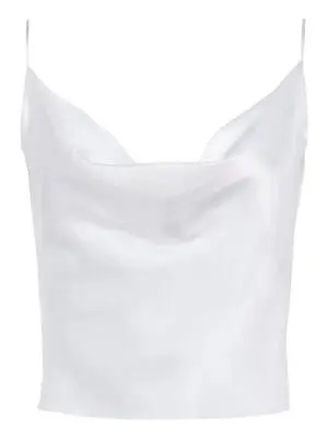 L'Agence Calista Cowl-neck Tank Top - White