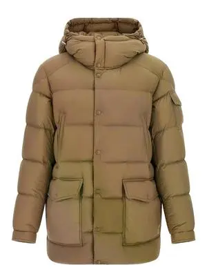 Moncler Hooded Padded Coat - Brown