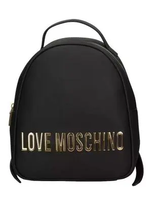 Moschino Logo-plaque Backpack - Black