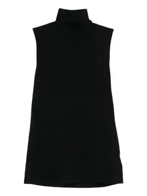 Arch4 Sleeveless Turtleneck Top - Black