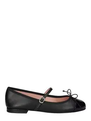 Pretty Ballerinas Irma Cap-toe Ballet Flats - Black