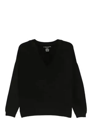 Majestic Filatures Boxy V-neck Sweater - Black