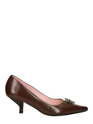 RAS 50mm Pointed-toe Embellished Pumps - Brown