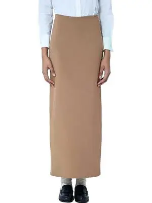 Max Mara Maxi Skirt With Zip Fastening - Brown