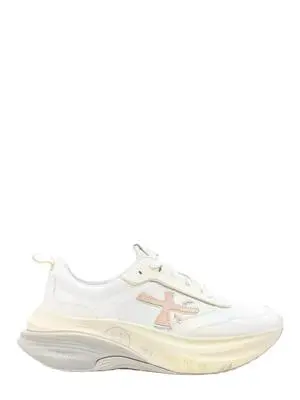 Premiata Hull Logo-patch Platform Sneakers - White