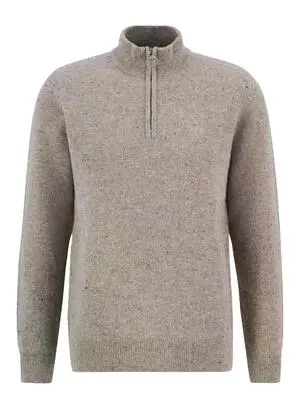 Barbour Speckled Half-zip Sweater - Neutrals