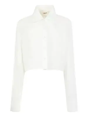 Khaite Crop Cotton Shirt - White