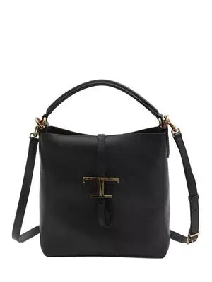 TOD'S T Timeless Mini Bucket Bag - Black