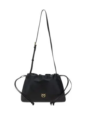 Pinko Lovebirds Drawstring Clutch - Black