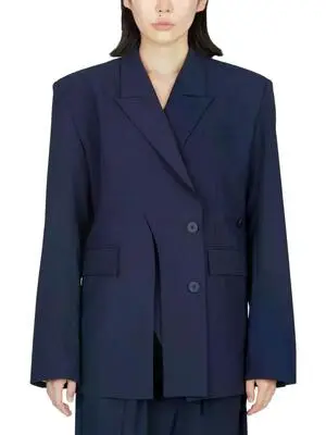 Ottolinger Signature Split Double-breasted Blazer - Blue