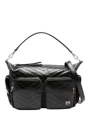 Pinko Quilted Pocket Satchel - Black